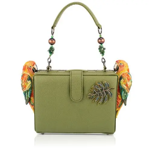 MARY FRANCES ACCESSORIES Feathered Friends Top Handle Handbag