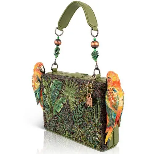 MARY FRANCES ACCESSORIES Feathered Friends Top Handle Handbag