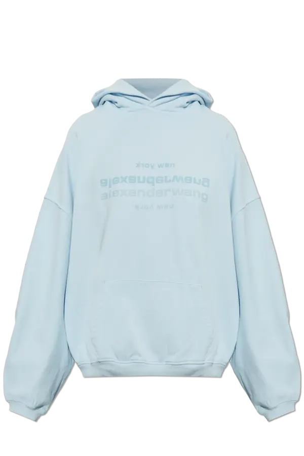 Alexander Wang Hoodie With Hood - Light Blue