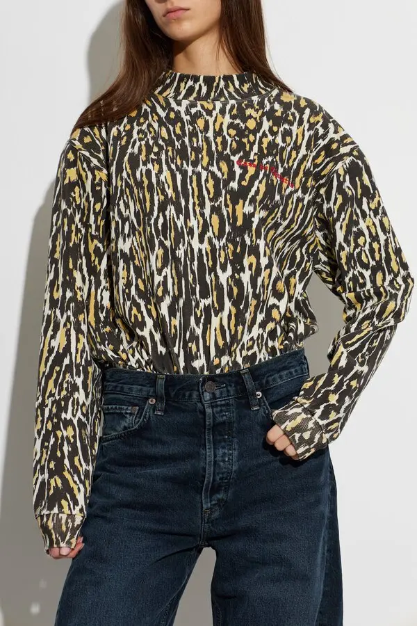 WILLY CHAVARRIA Patterned Long-sleeved Bodysuit