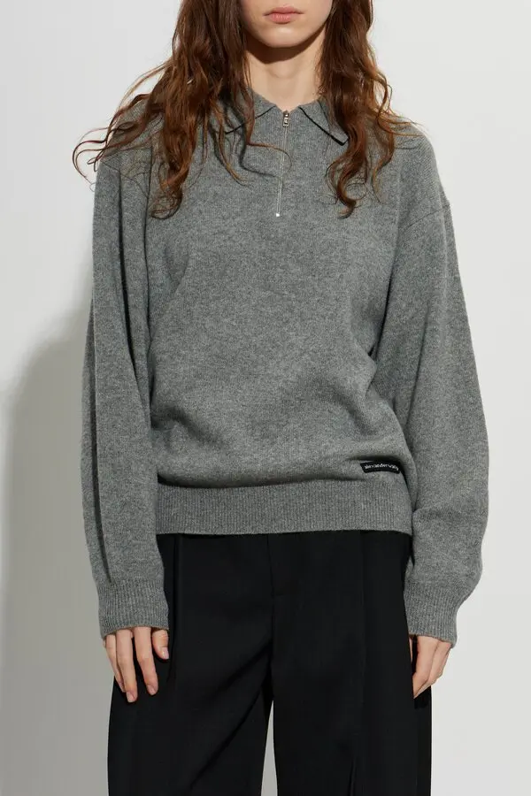 Alexander Wang Wool Long-sleeve Polo