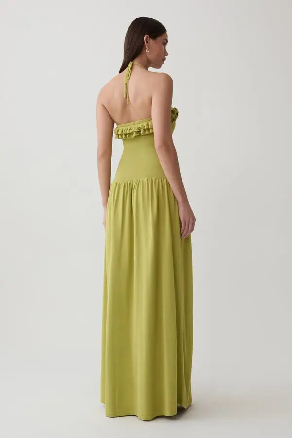 Meshki Tayler Ruffle Knit Maxi Dress