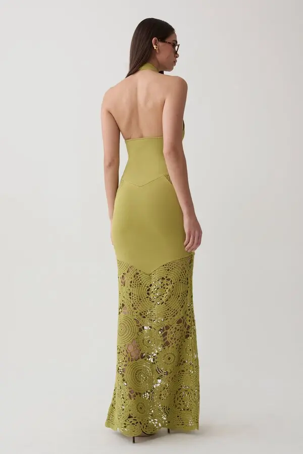 Meshki Clare Crochet Knit Maxi Dress