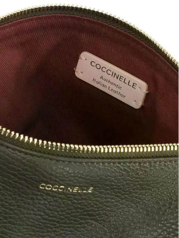 COCCINELLE Logo-print Leather Clutch Bag