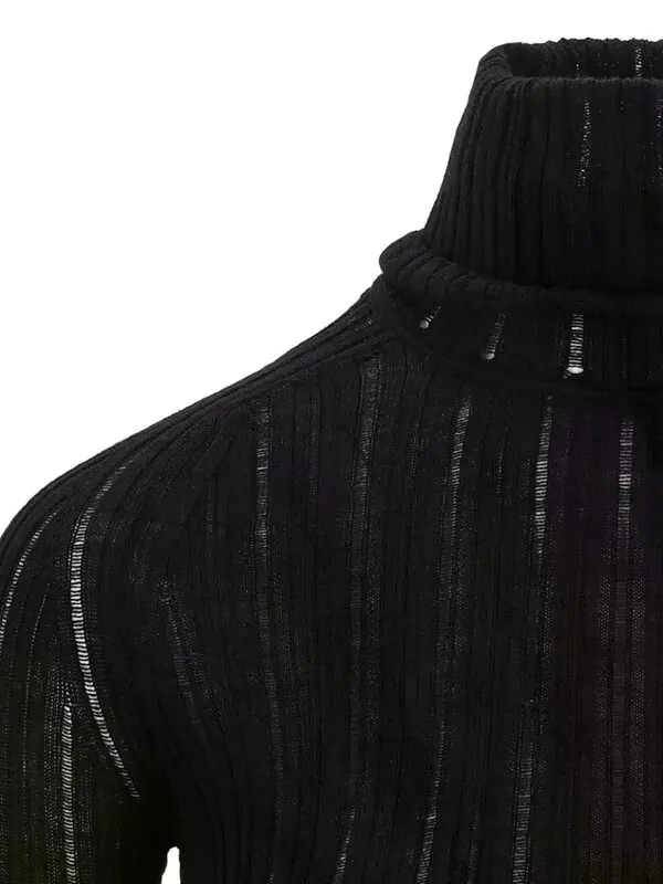 DURAZZI MILANO Ribbed-knit Roll-neck Sweater
