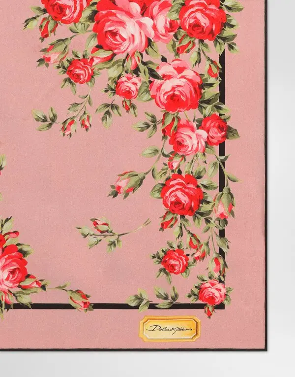 Dolce & Gabbana Rose Floral-print Scarf