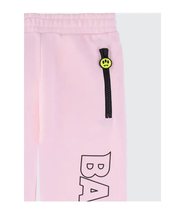 BARROW Smiley-face Zip-detail Track Pants - Pink