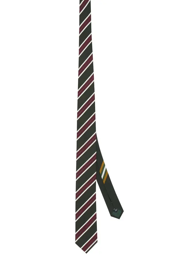 Dries Van Noten Printed Tie In Green - Bottle