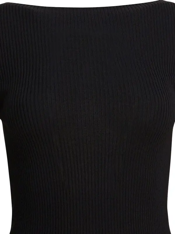 Rick Owens Ribbed Knit Top - Black