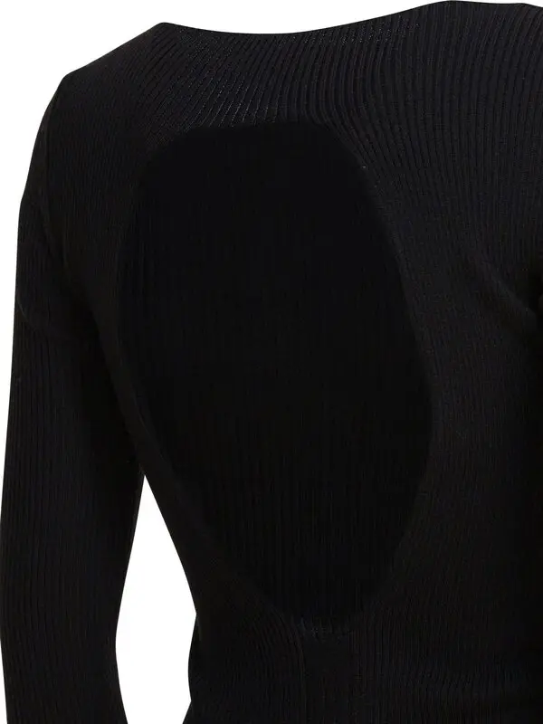 Rick Owens Ribbed Knit Top - Black