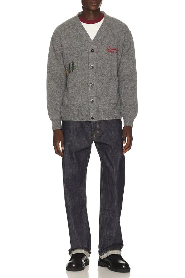 President's P's Wool Hand Embroidery Cardigan Sweater