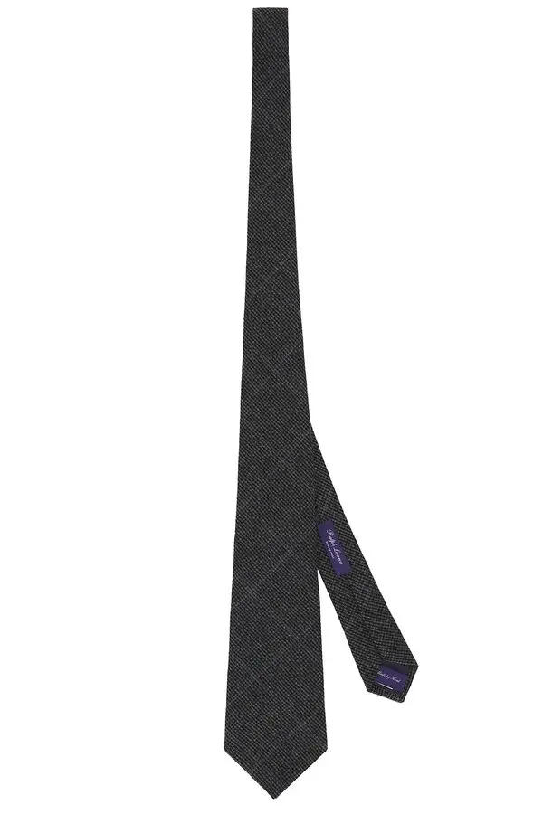 Ralph Lauren Purple Label Miniature Tic Weave Tie In Grey - Medium Grey Multi