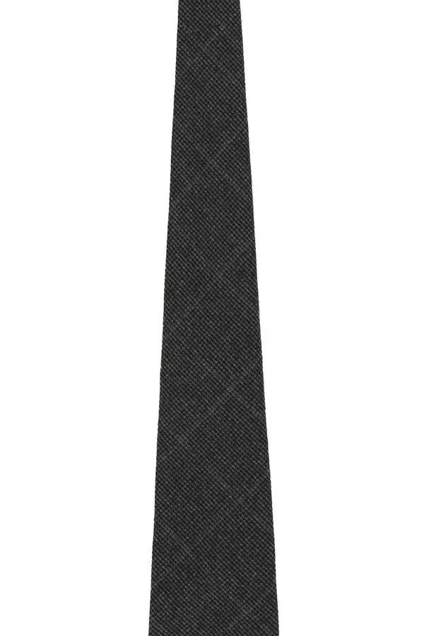 Ralph Lauren Purple Label Miniature Tic Weave Tie In Grey - Medium Grey Multi