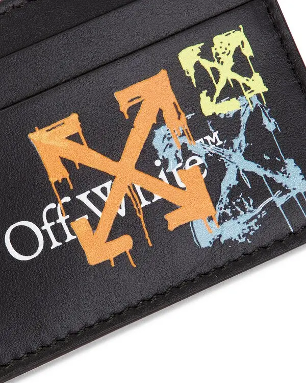 Off-White Bookish Arrow Spray Card Case - Black
