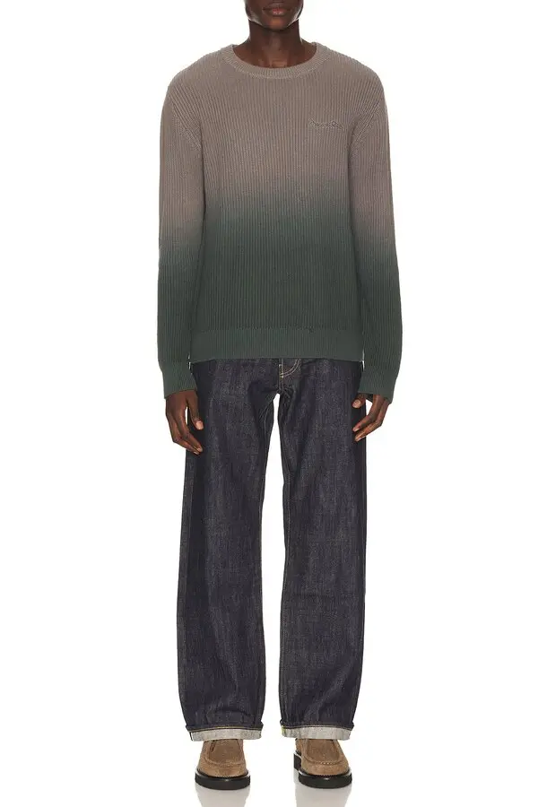 MUSEUM OF PEACE & QUIET Wordmark Knit Sweater In Green - Pine