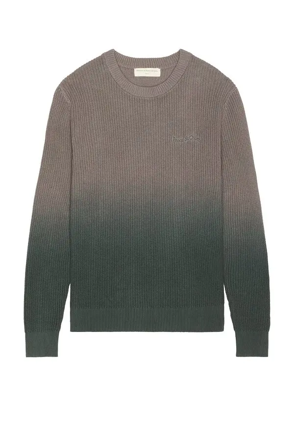 MUSEUM OF PEACE & QUIET Wordmark Knit Sweater In Green - Pine