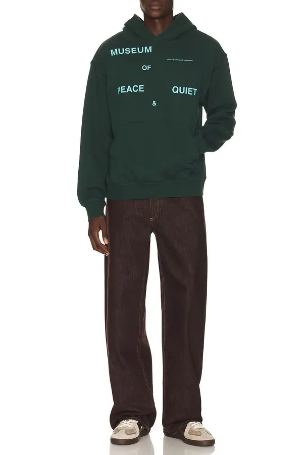 MUSEUM OF PEACE & QUIET Publishing Dept Hoodie In Green