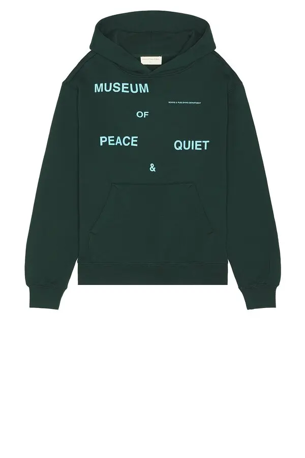 MUSEUM OF PEACE & QUIET Publishing Dept Hoodie In Green
