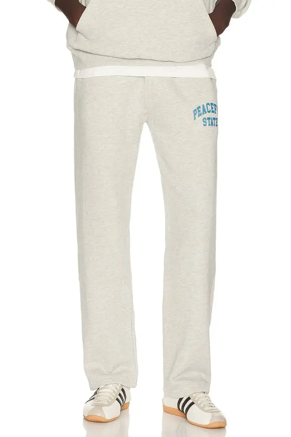 MUSEUM OF PEACE & QUIET Peaceful Sweatpants In Grey - Ash