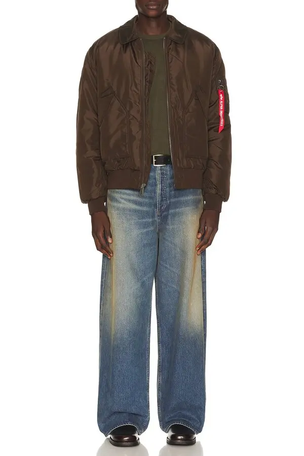 Alpha Industries Cwu 45/p Relaxed Fit Flight Jacket In Brown