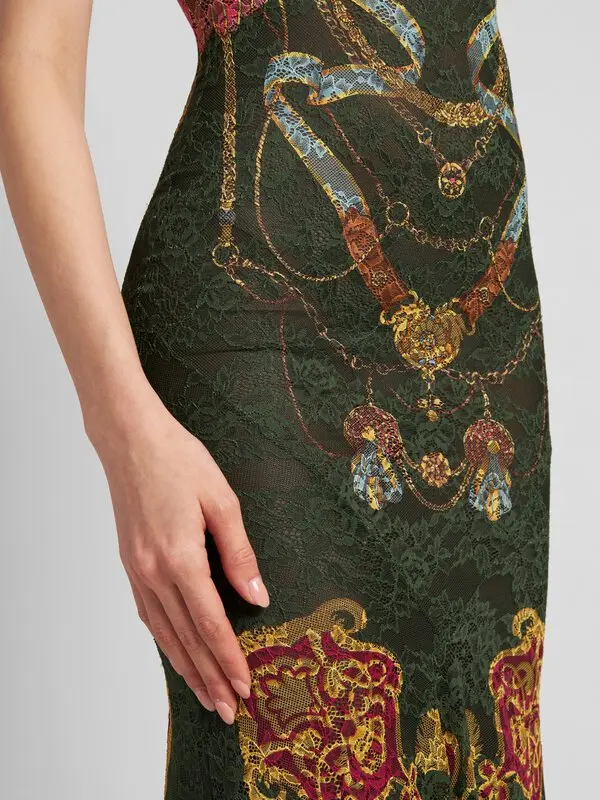 Etro Printed Wool Mermaid Gown