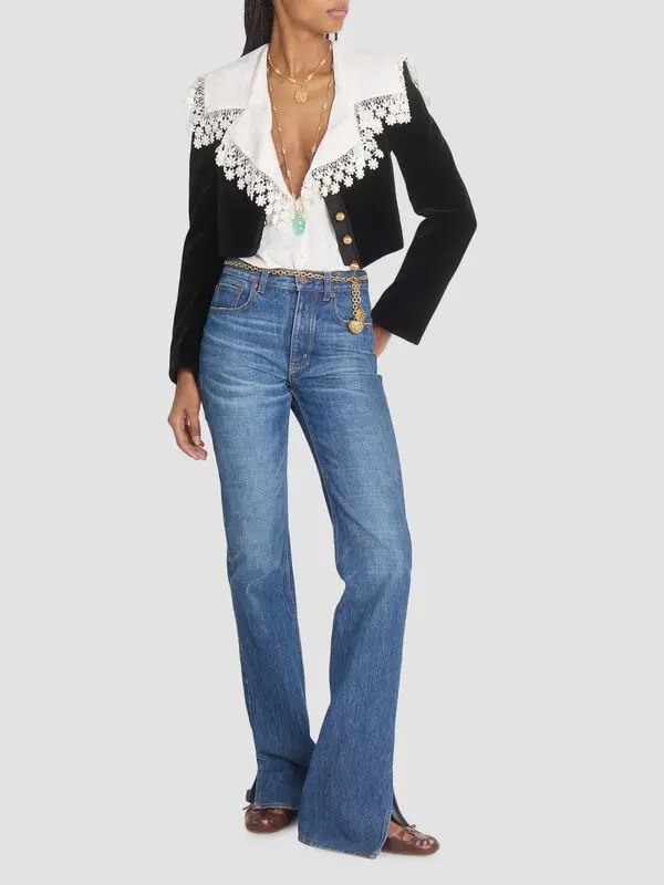 Chloé Velvet Crop Jacket