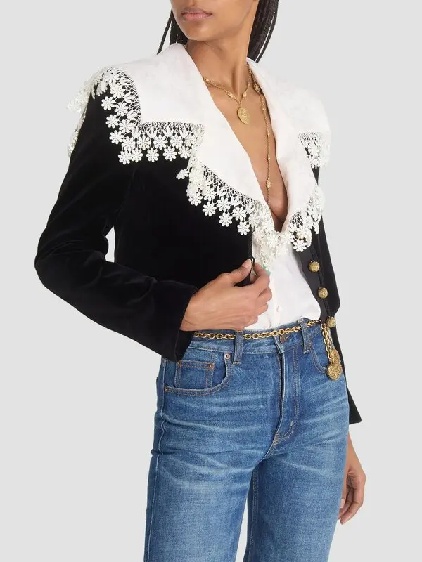 Chloé Velvet Crop Jacket