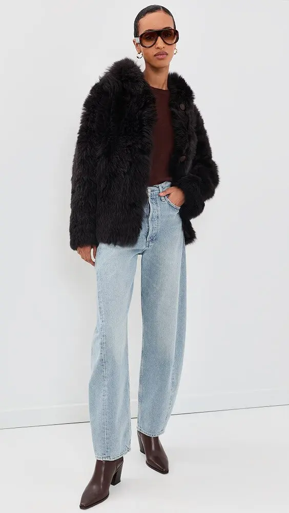 Proenza Schouler White Label Michelle Hooded Shearling Jacket