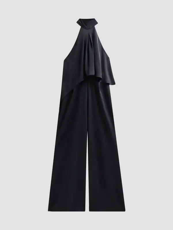 Ramy Brook Clarice Ruffled Halterneck Jumpsuit - Black