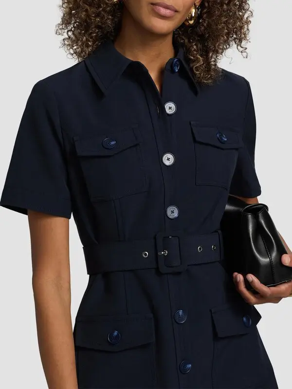 TOCCIN Lydia Short-sleeve Snap Shirtdress