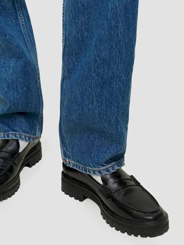 REFORMATION Agathea 30mm Leather Chunky Loafers