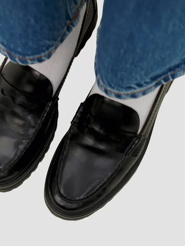 REFORMATION Agathea 30mm Leather Chunky Loafers