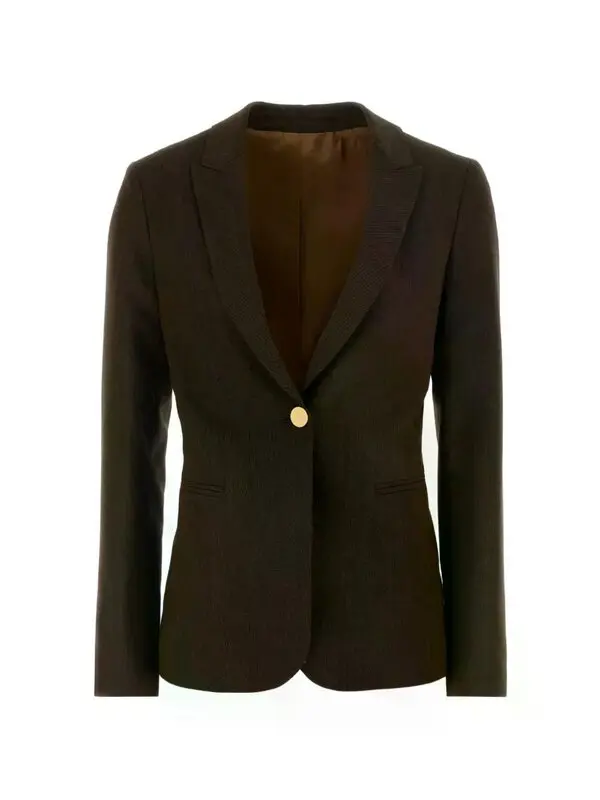 Alberta Ferretti Twill Single-breasted Blazer - Brown