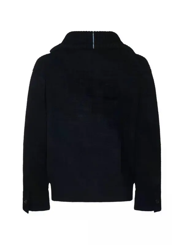 Malo Waffle-knit Zip-up Cardigan