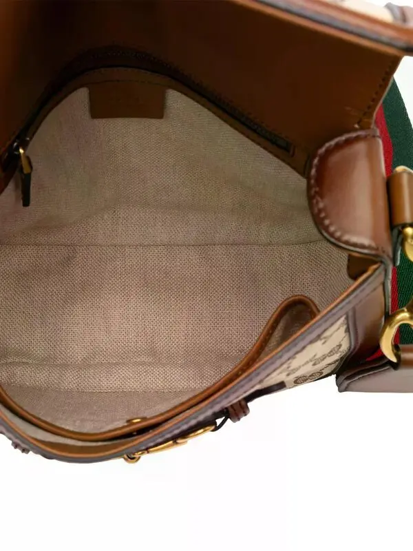 Gucci 2000-2015 Medium Gg Canvas Lady Web Crossbody Bag