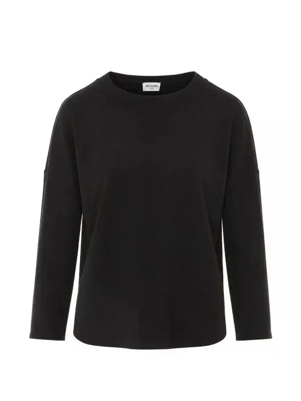 RUE DU BAC Crew-neck Long-sleeve T-shirt - Black