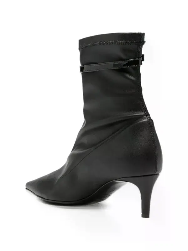 BALDININI Pointed-toe Buckled Ankle Boots