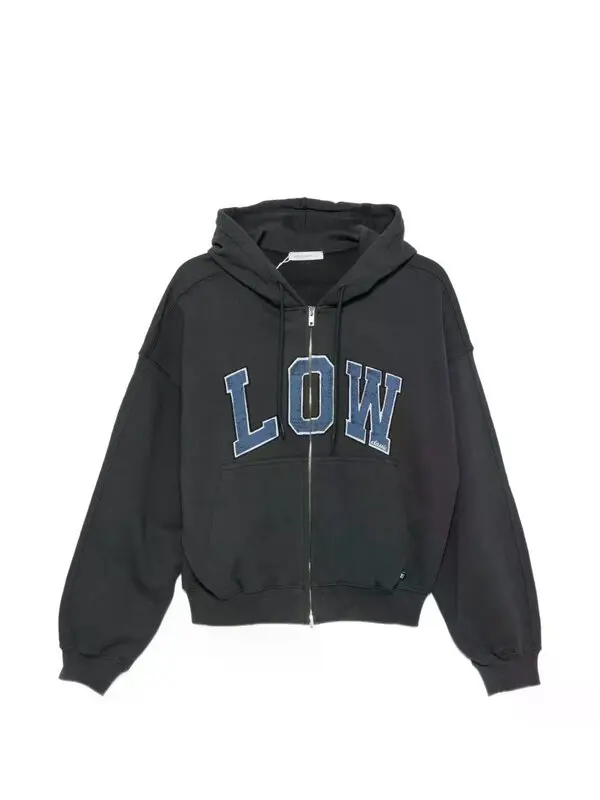 LOW CLASSIC Logo-appliqué Zip-up Hoodie