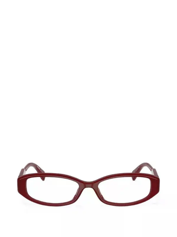 Miu Miu Oval-frame Glasses - Red