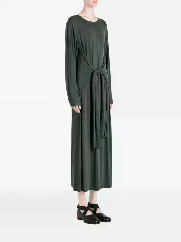 UMA WANG Knot-detail Long-sleeve Midi Dress
