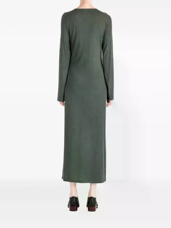 UMA WANG Knot-detail Long-sleeve Midi Dress