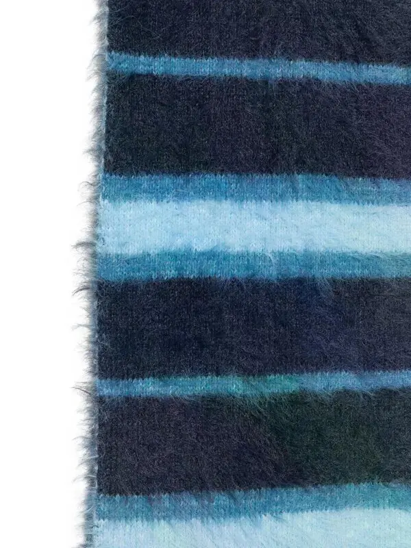 VERB TO DO Striped Fringed Scarf