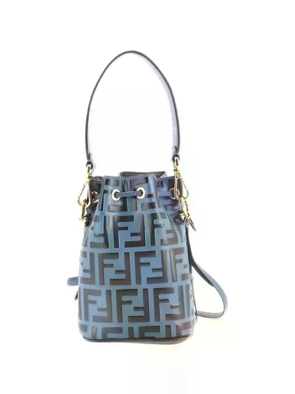 Fendi Mon Tresor Zucca Embossed Leather Mini Bucket Bag