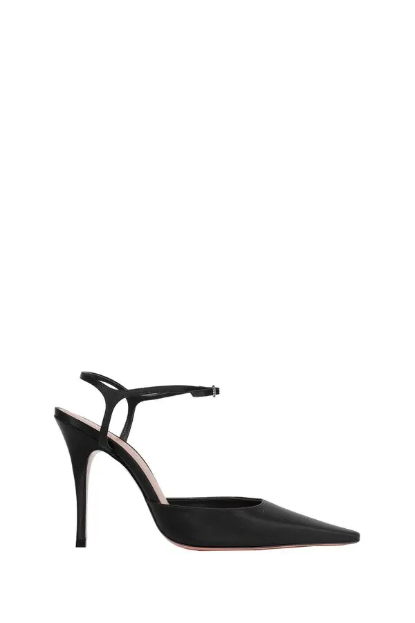 Amina Muaddi Carolyn Pumps 100 - Black