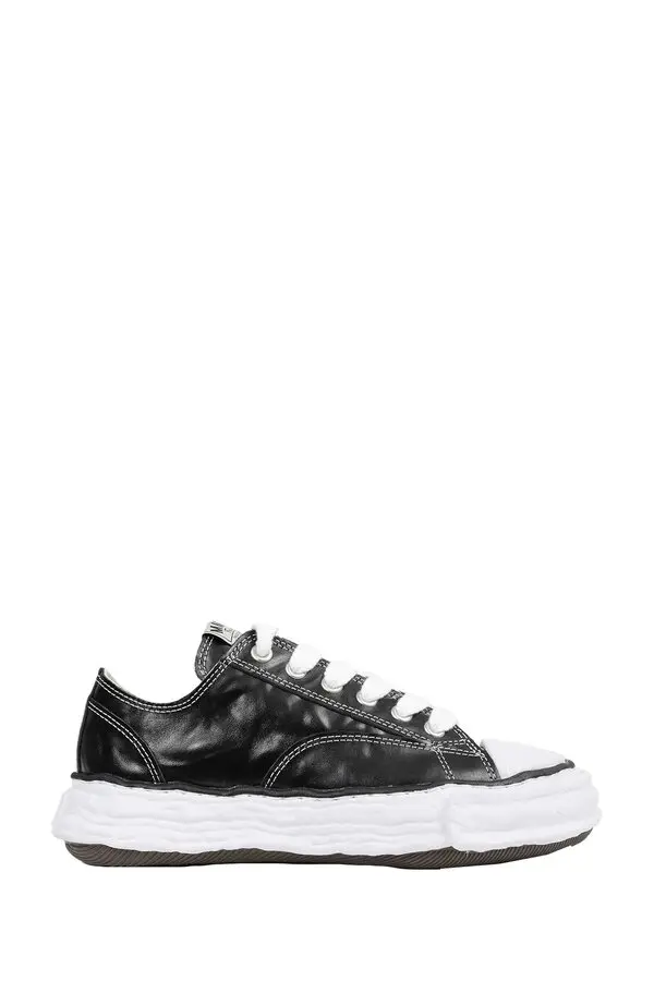 Mihara Yasuhiro Peterson23 Wrinkled Leather Sneakers - Black