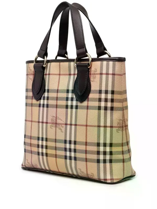 Burberry 2000-2017 Haymarket Check Coated Canvas Tote Bag