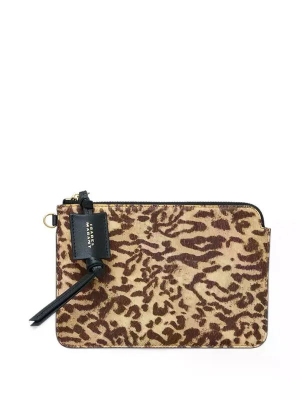 Isabel Marant Étoile Oskan Pony Leather Zip Pouch