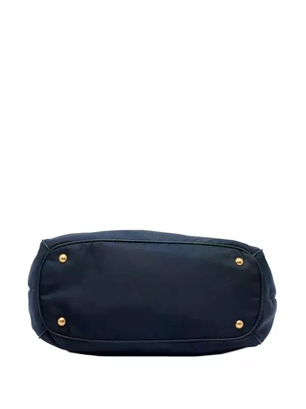 Prada 2000-2013 Saffiano Trimmed Tessuto Satchel
