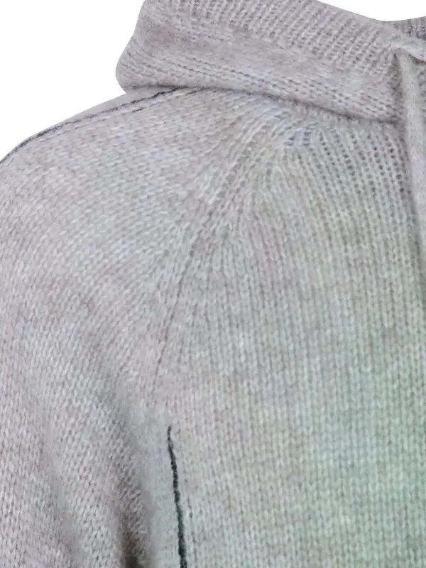 Giorgio Armani Contrast-stitch Knitted Hoodie