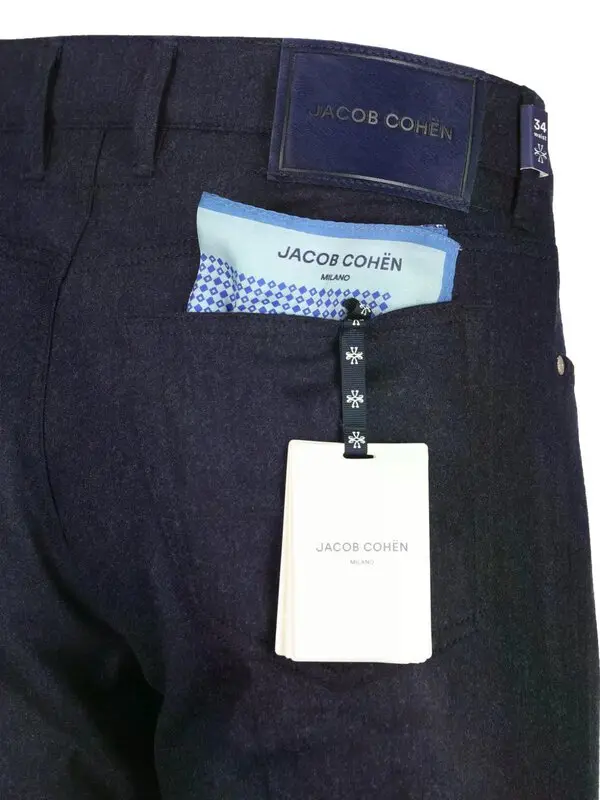 JACOB COHЁN Melange-effect Five-pocket Trousers